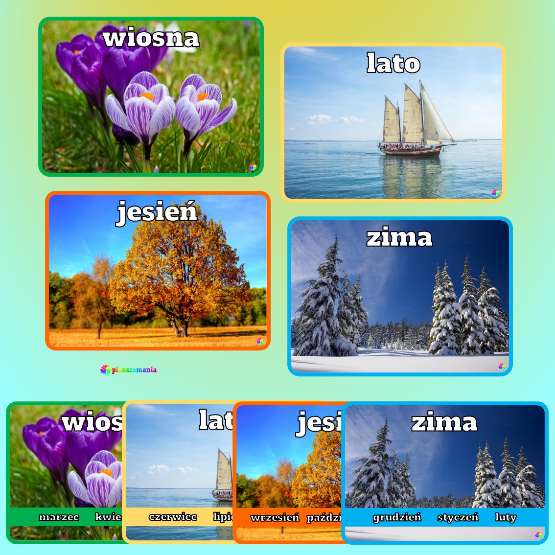 Pory roku - mega zestaw edukacyjny pomoce edukacyjne PDF