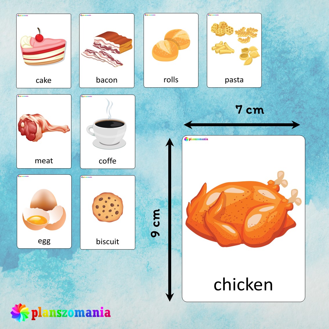 Jedzenie - fiszki obrazkowe w języku angielskim (Food - flashcards ...